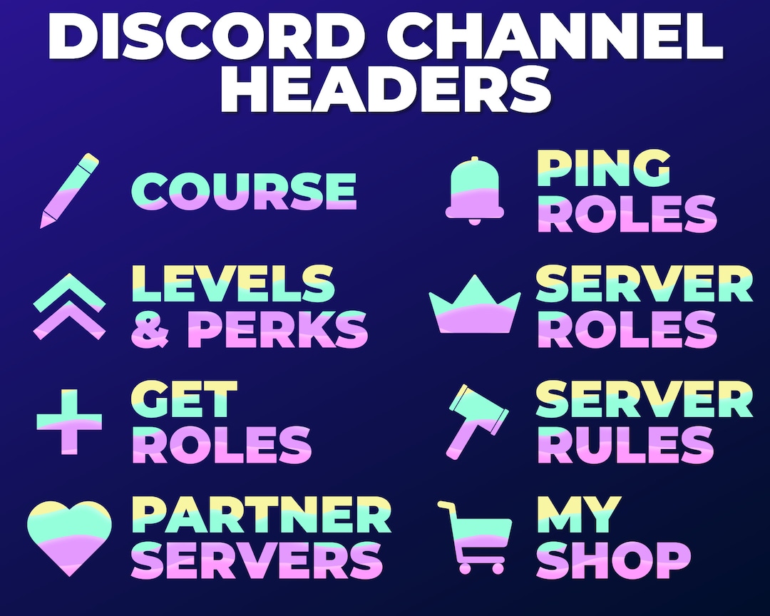 Discord Channel Headers - Icon Pastel Aesthetic Discord Channel Banners ...