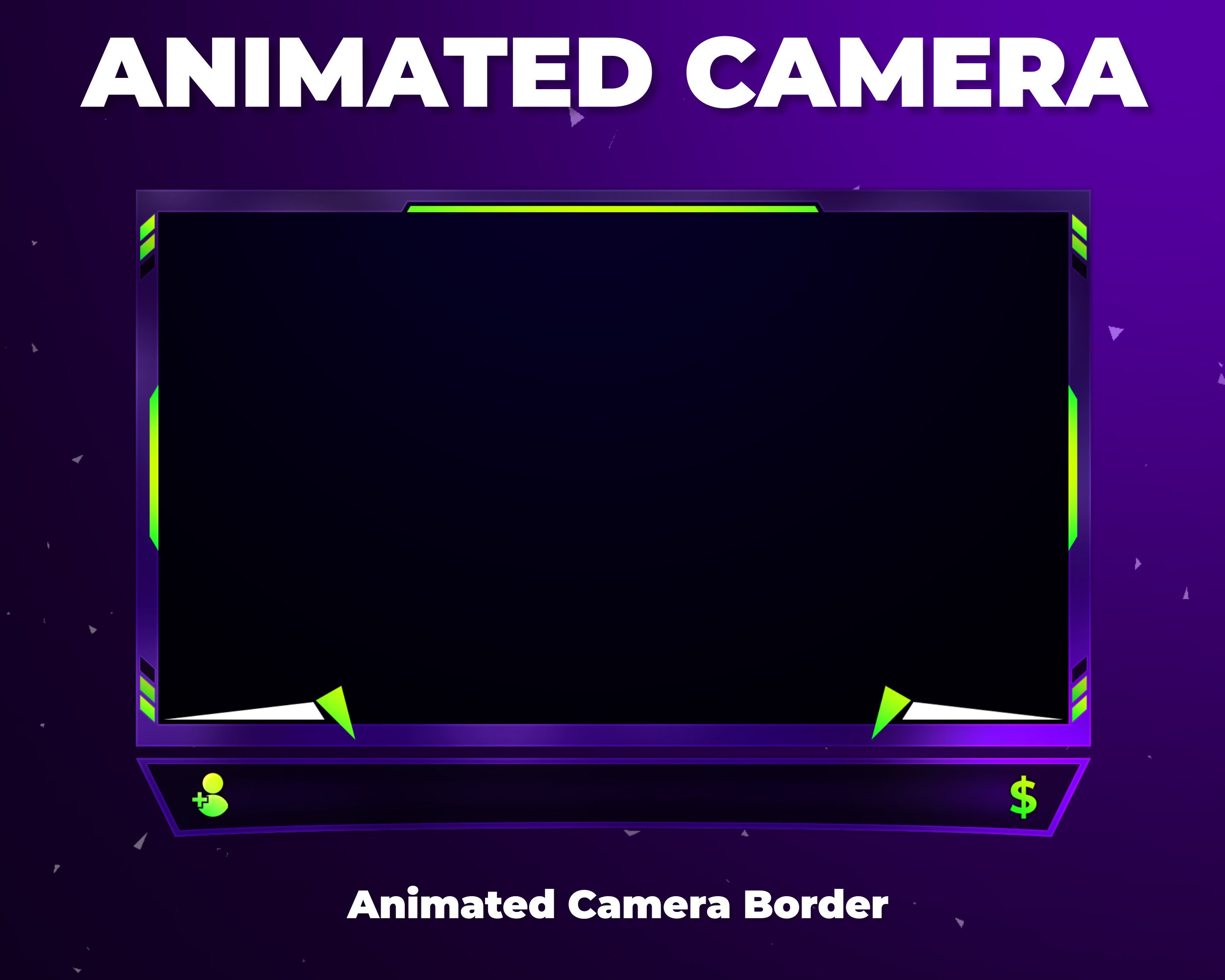Animated Purple and Green Stream Package Twitch, Youtube, Overlay Pack ...