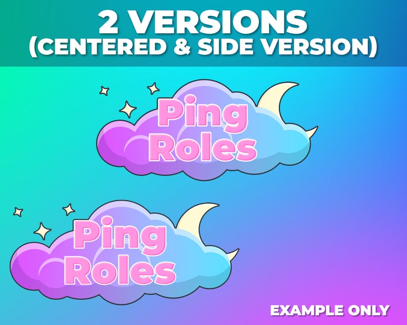 Pink, Purple & Blue Discord Channel Header Package - Gradient Cloud ...