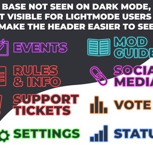 Neon Discord Channel Headers - Discord Channel Banners With Icons ...