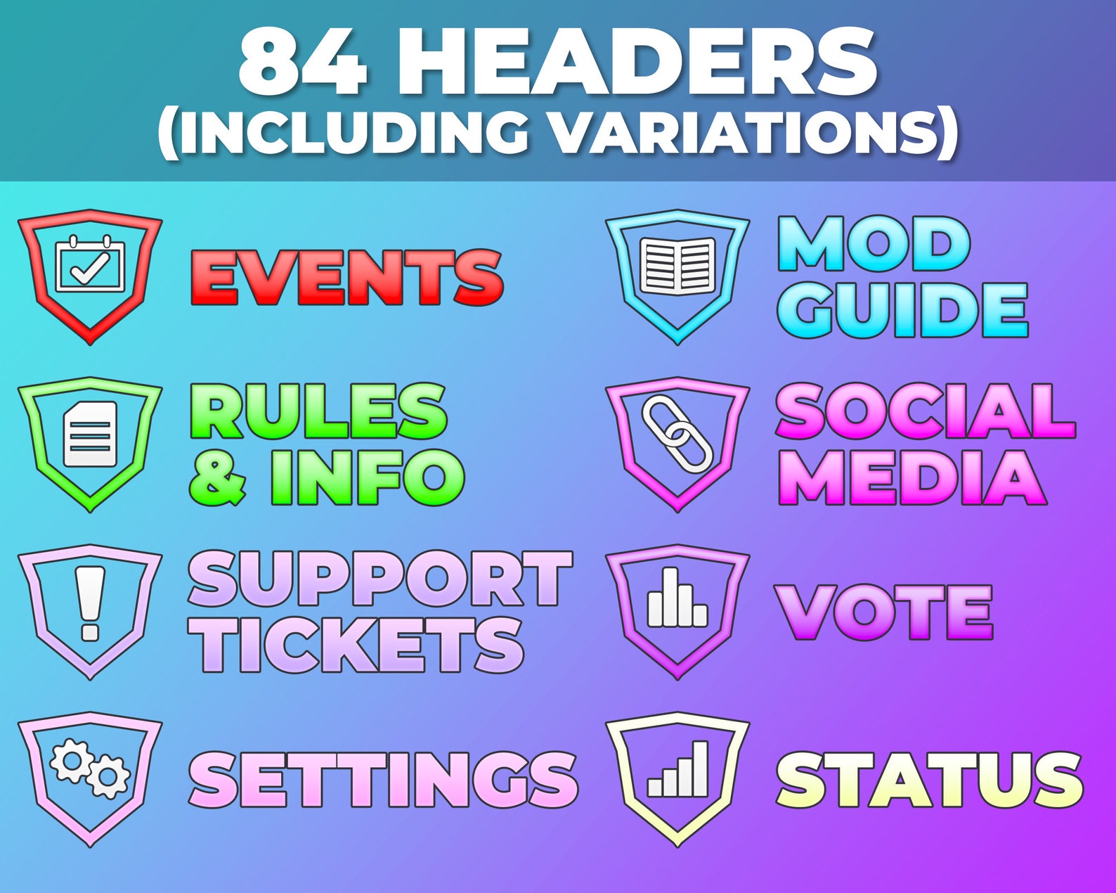 Discord Channel Headers - Shield Aesthetic Discord Channel Banners ...