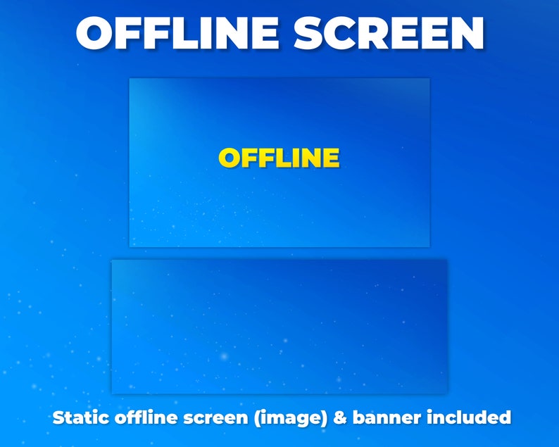 Animated Blue and Yellow Stream Screens - Be Right Back, Stream ...