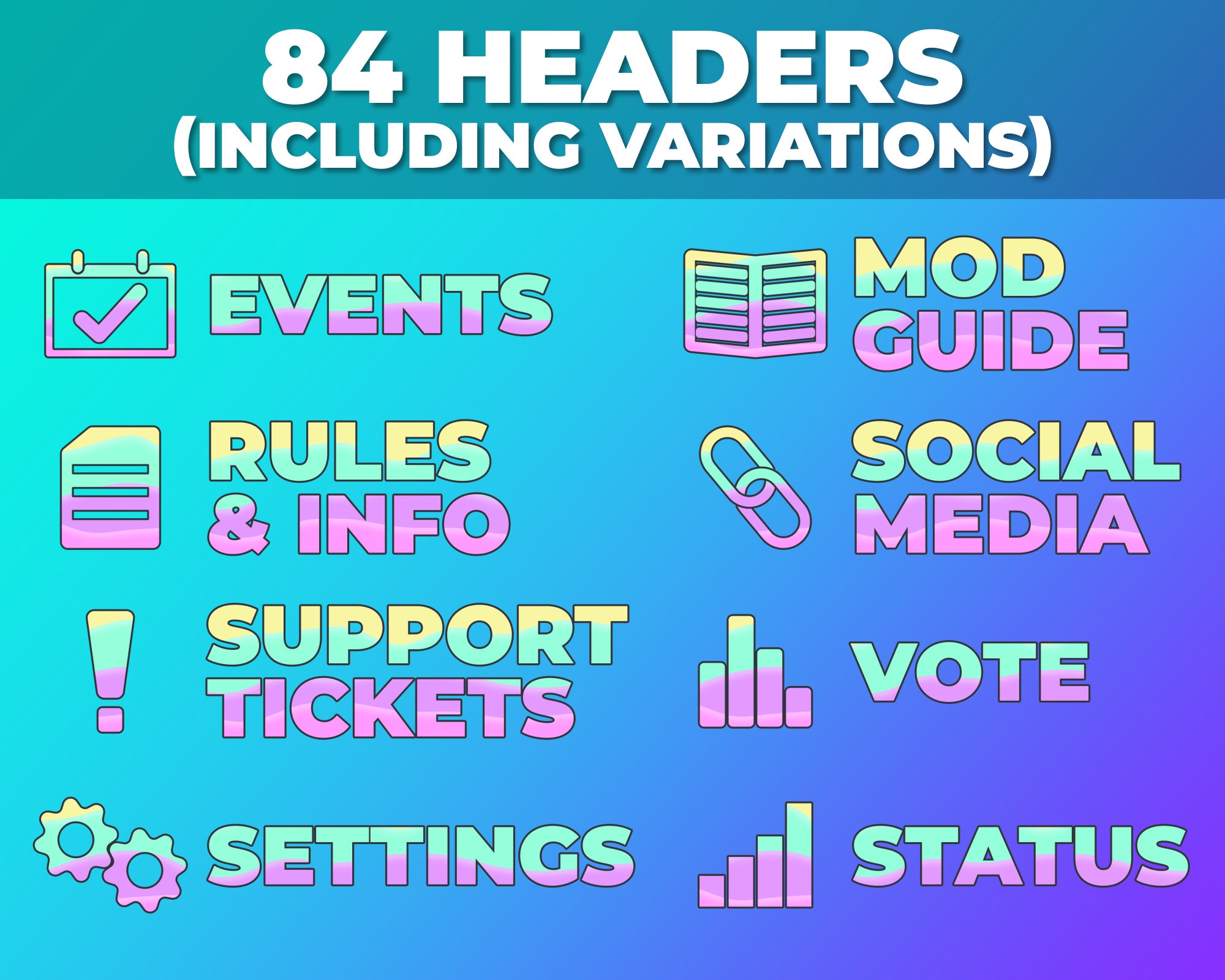 Discord Channel Headers - Icon Pastel Aesthetic Discord Channel Banners ...