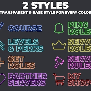 Neon Discord Channel Headers - Discord Channel Banners With Icons ...