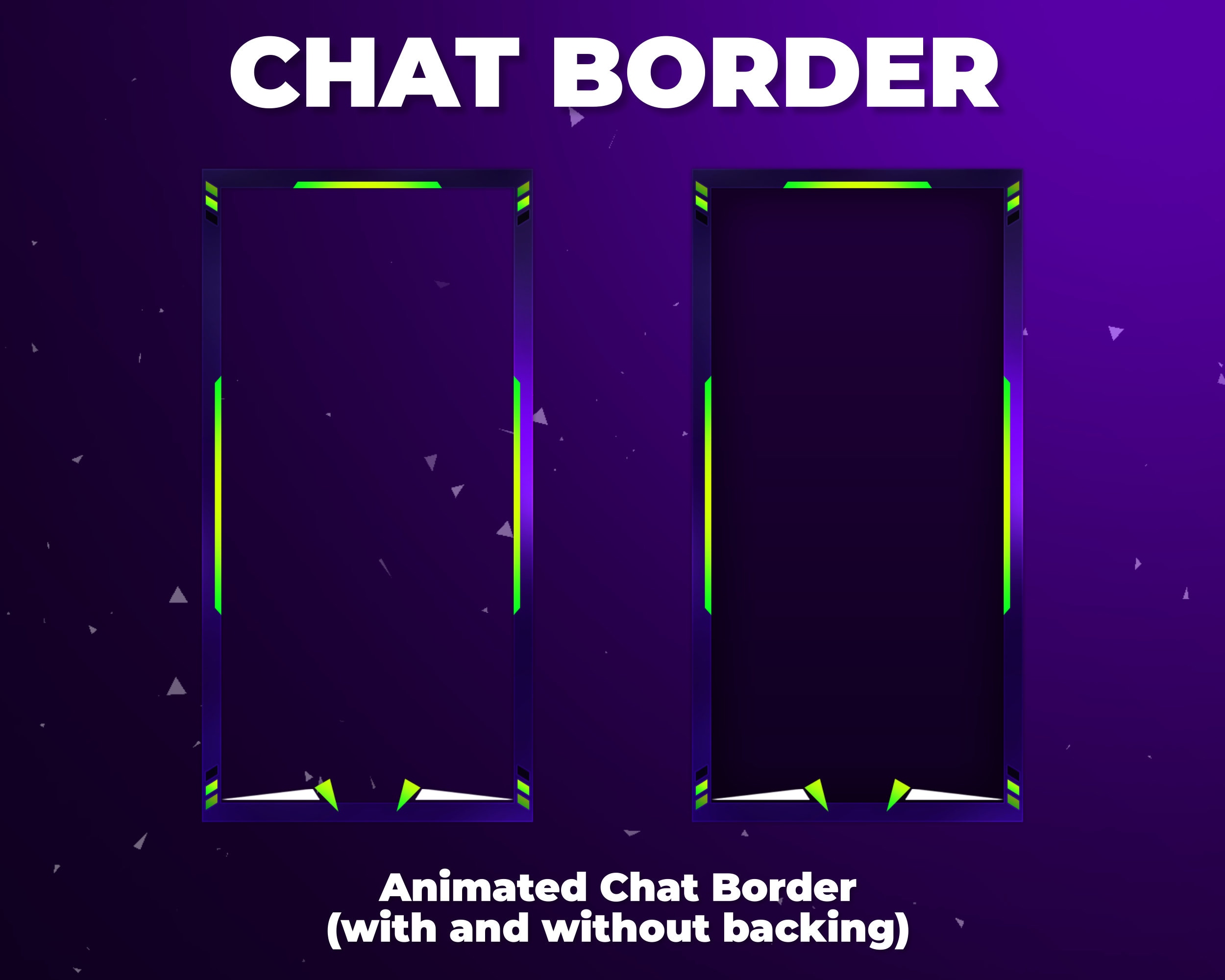 Animated Purple and Green Stream Package Twitch, Youtube, Overlay Pack ...