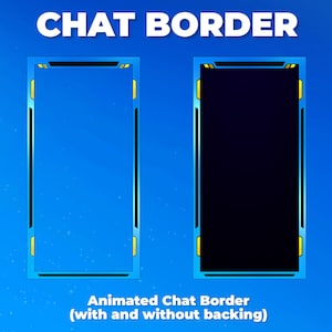 Blue and Yellow Animated Stream Overlay - Animated Camera Overlay and ...