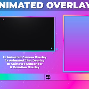 Animated Rainbow Stream Overlays - Camera & Chat Overlay - Etsy