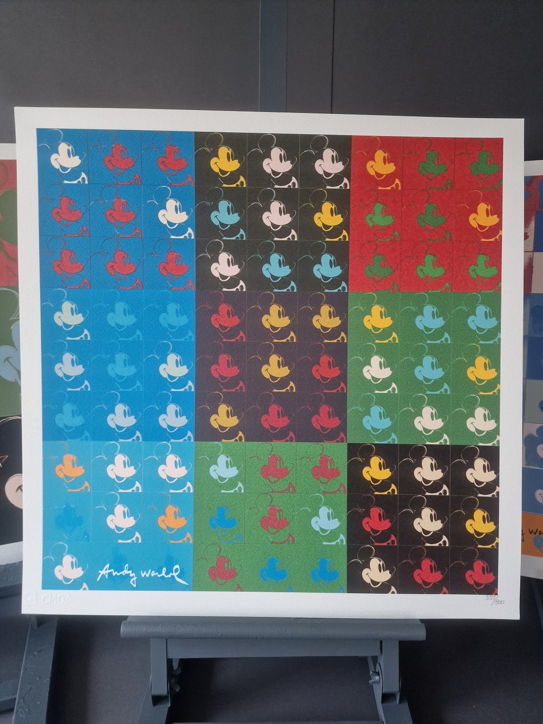 Andy Warhol Lithographie mickey Mouse 50x50cm Auflage Nr.359/500 CMOA - Etsy