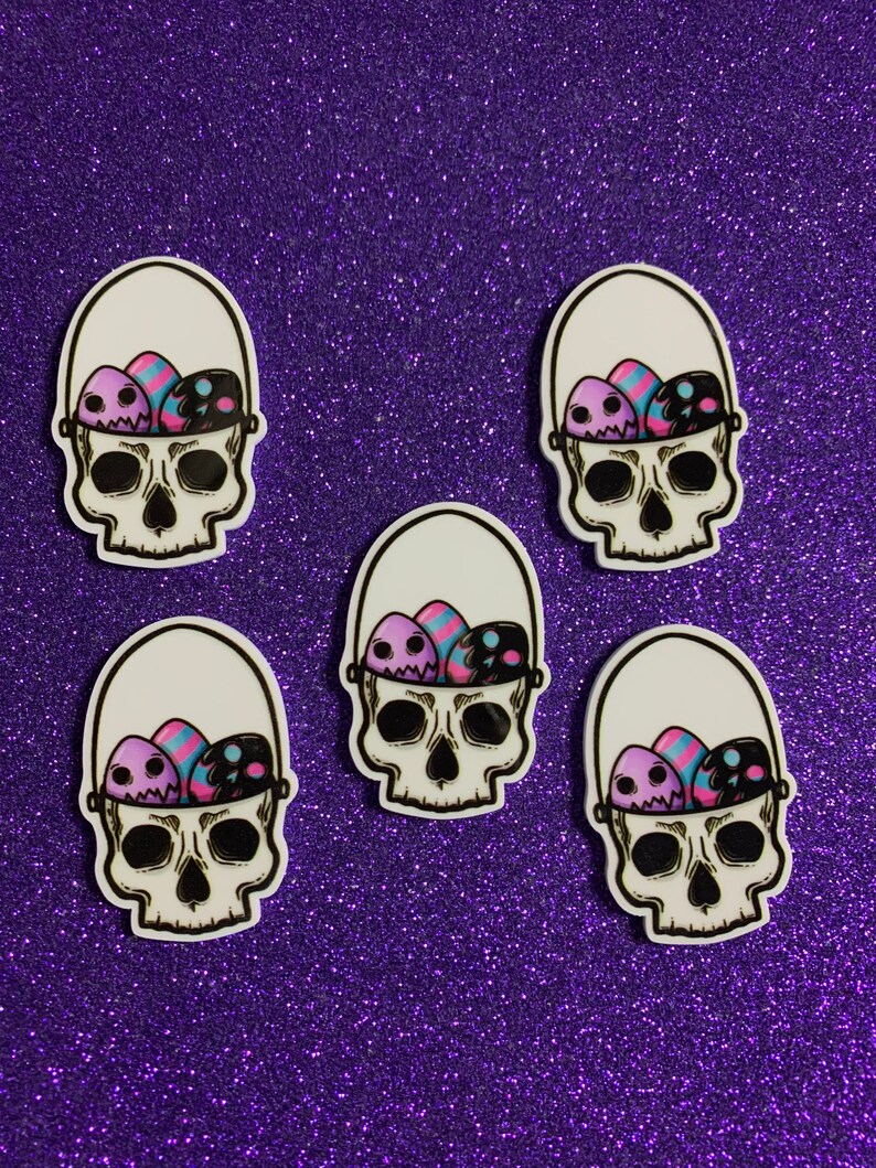 5pc Goth Easter, Punk Rock, Easter Eggs, Planar Flatback, Resin ...