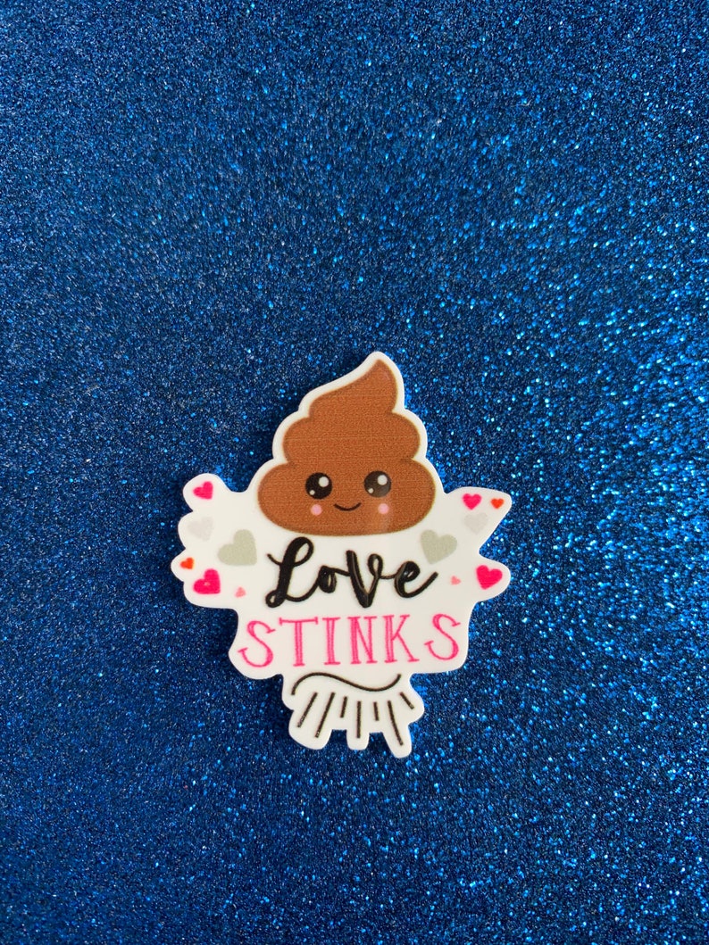 5pc Love Stinks Poop Emoji I Heart Hugs and Kisses Planar - Etsy