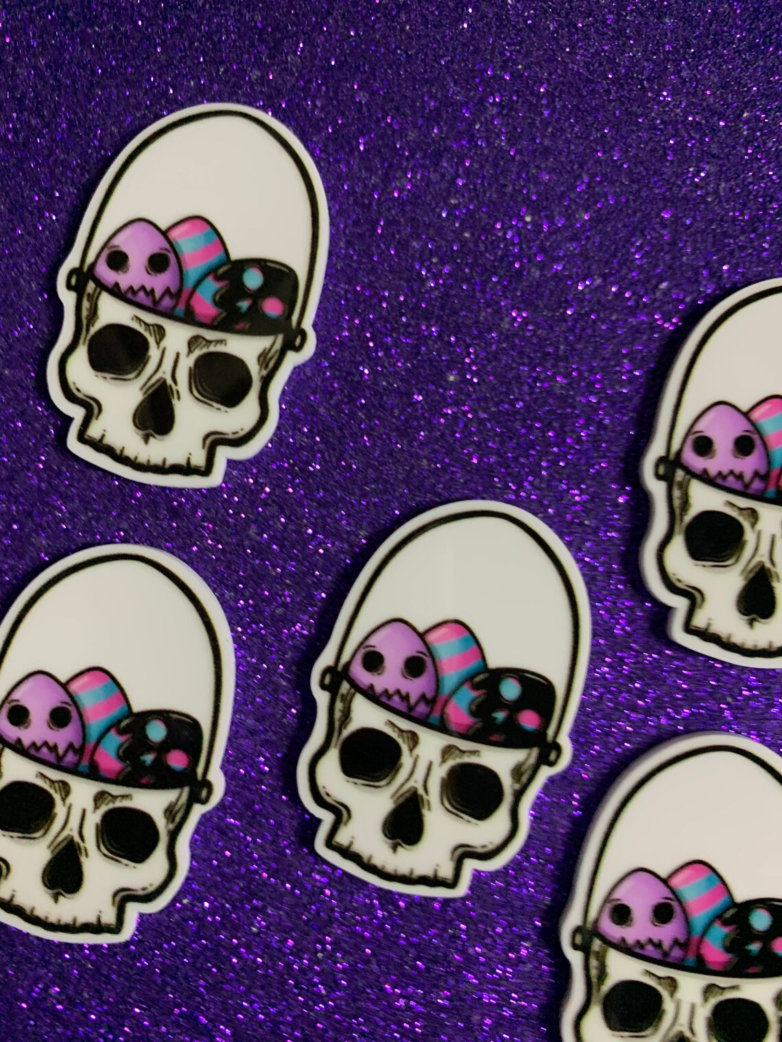 5pc Goth Easter, Punk Rock, Easter Eggs, Planar Flatback, Resin ...