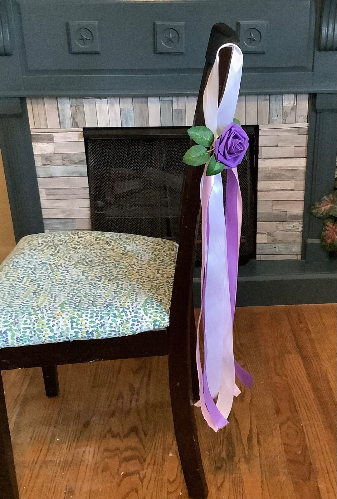Set of 2 Ribbon Pew Bows With Ribbon Streamers and a Rose..you Pick ...
