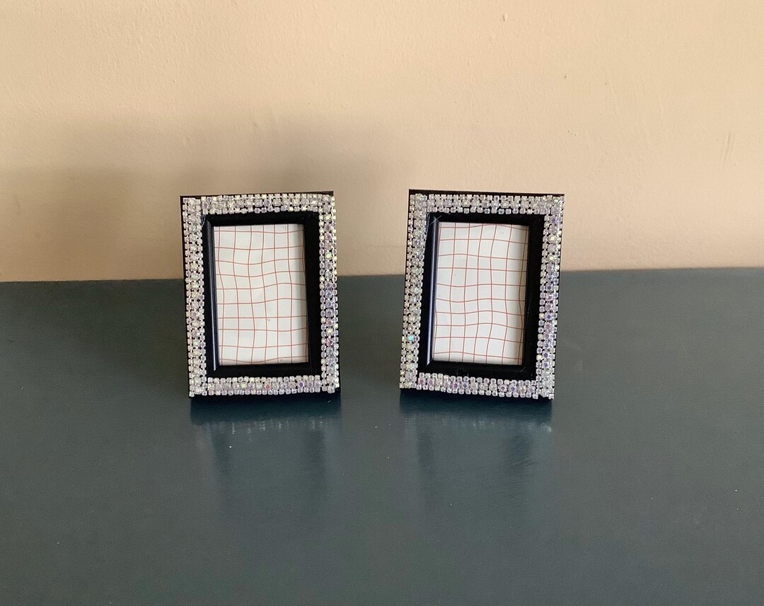 Set of 2…2x3 Aurora Borealis Crystal Rhinestones Frames - Etsy