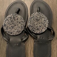 A Set of African Ankara Bag and Sandals, Women Shoes, Leather Sandals ...