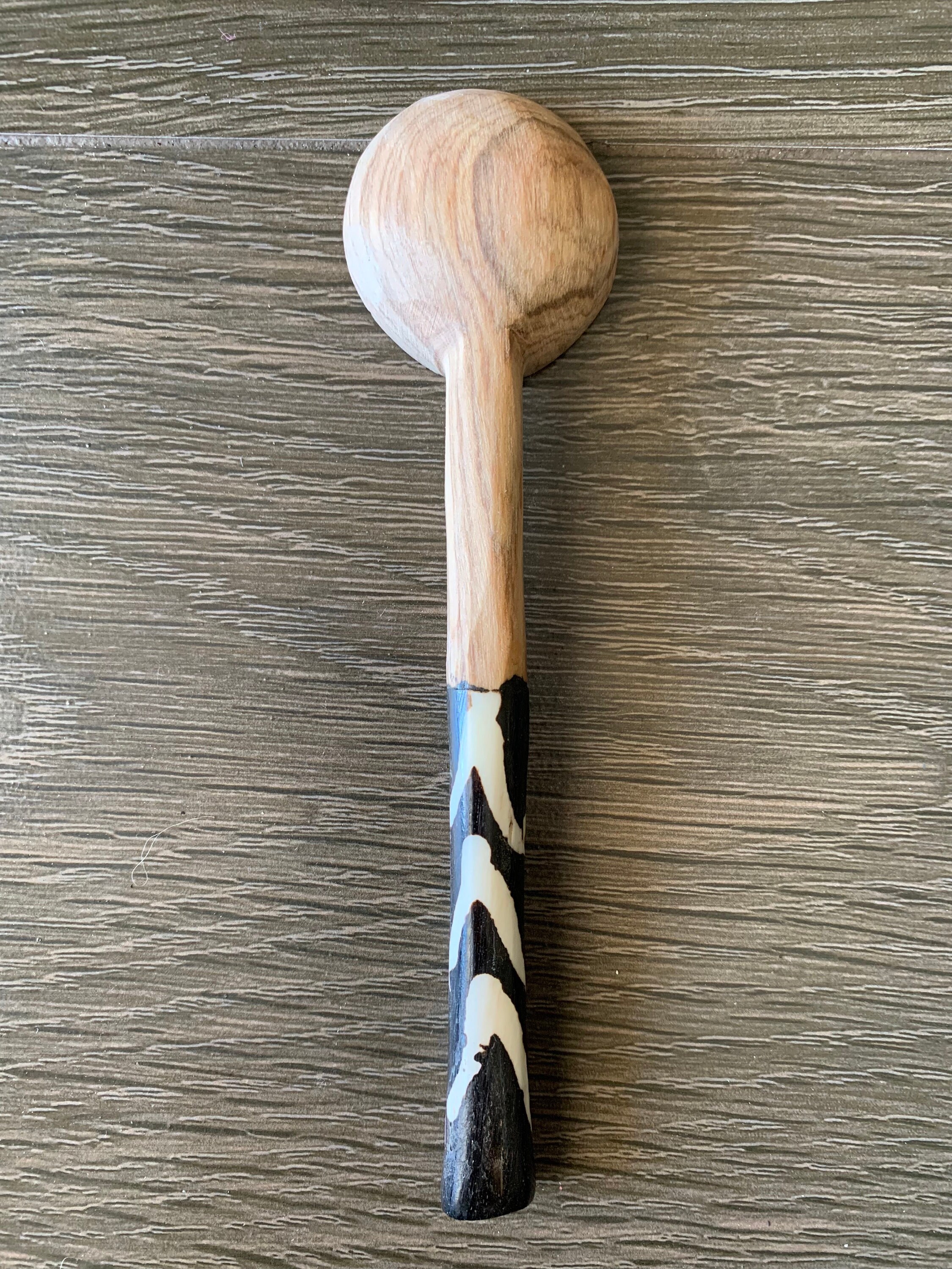 Hand Carved Wooden Spoon Cow Bone Handle Made in Kenya - Etsy