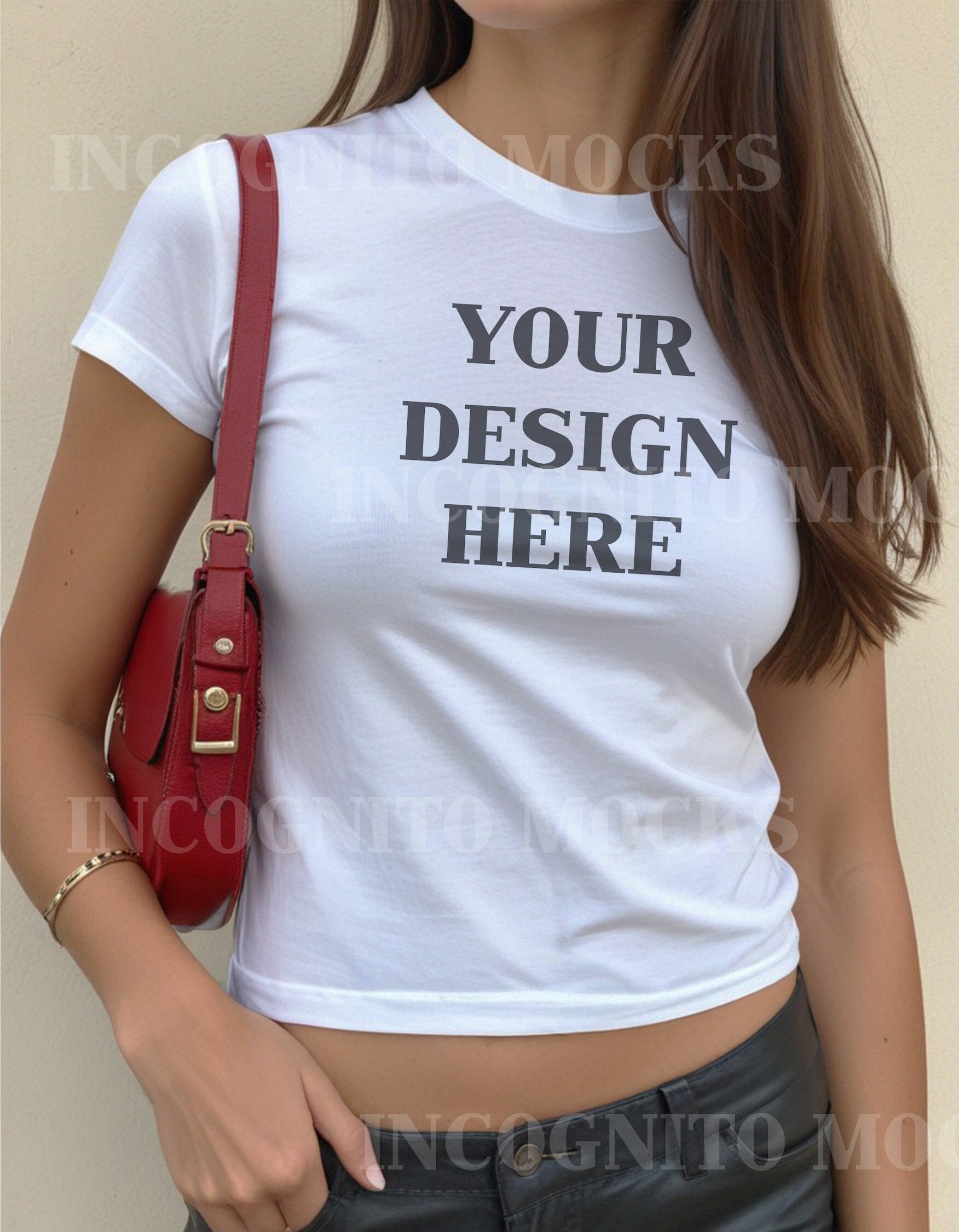 Gildan 5000B Trendy Baby Tee Mockup Womens White Baby Tee Tshirt Mockup ...