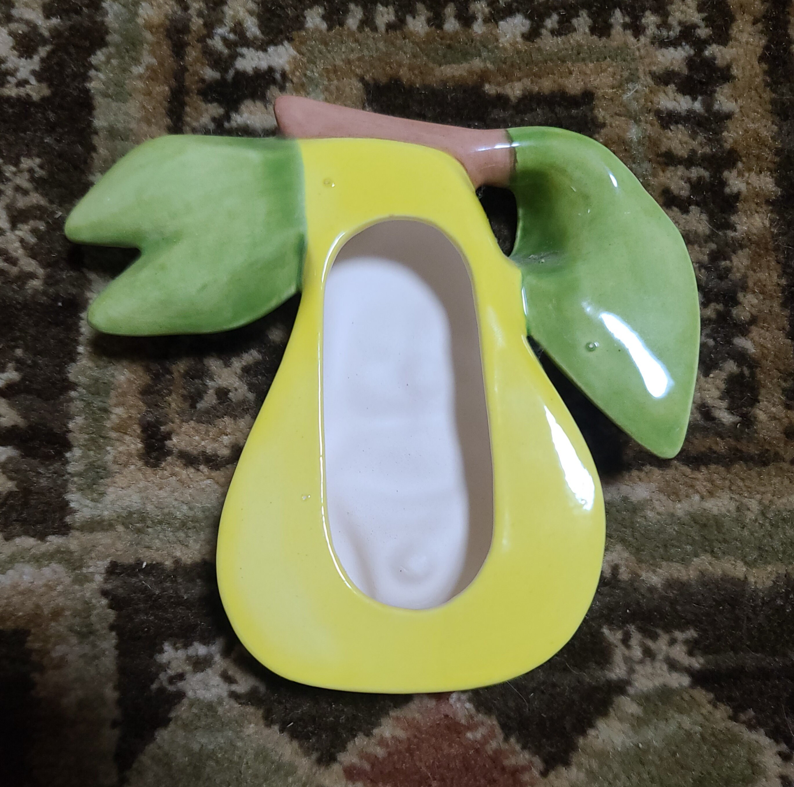 Vintage Anthropomorphic PEAR Face Chalkware Wall Hanging Kitschy ...