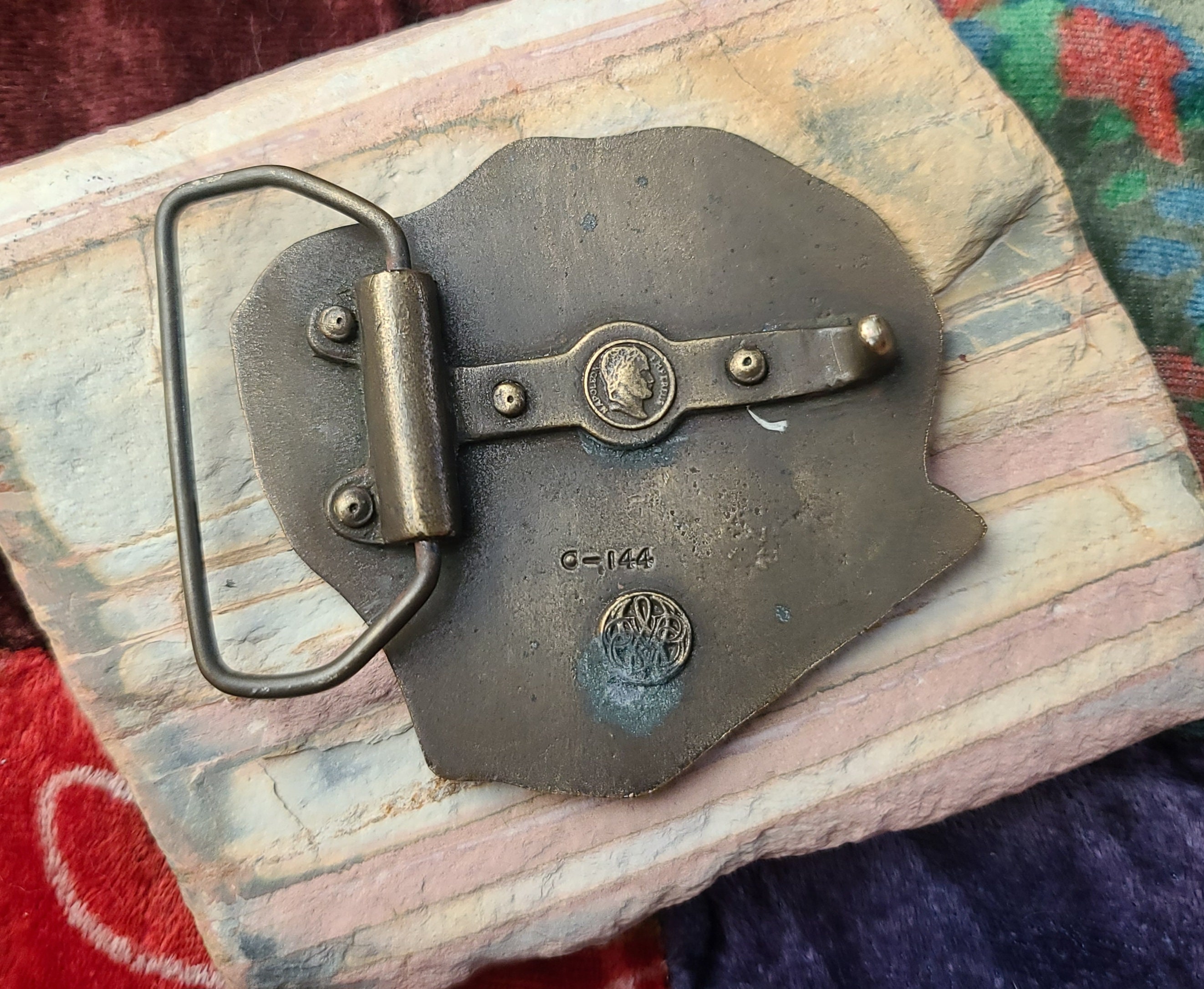 Vintage 70s Deer Hunter Scene Belt Buckle by Bergamot Brass Works - Etsy