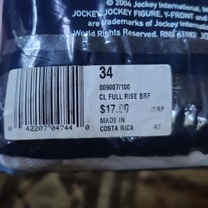 VTG NOS 2004 Jockey High Rise Briefs Men's Size 34 Y Front Underwear ...