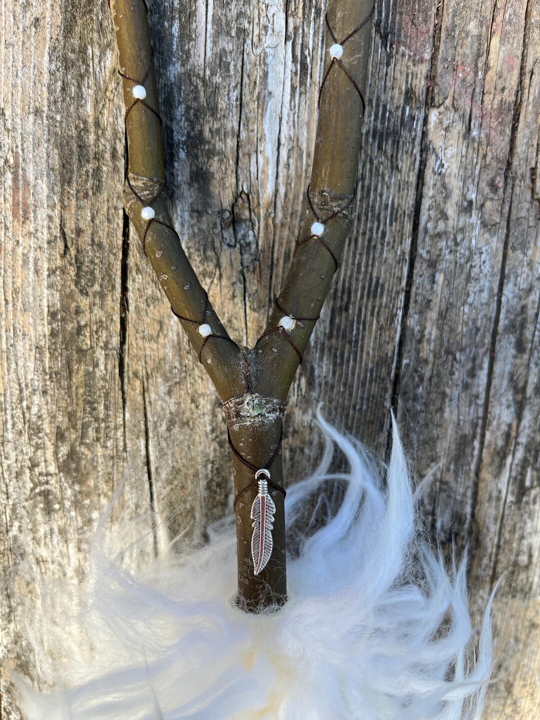 Howlite Talking Stick, Ceremonial Stick, Sorcerer’s Wand, Wizard’s Wand ...
