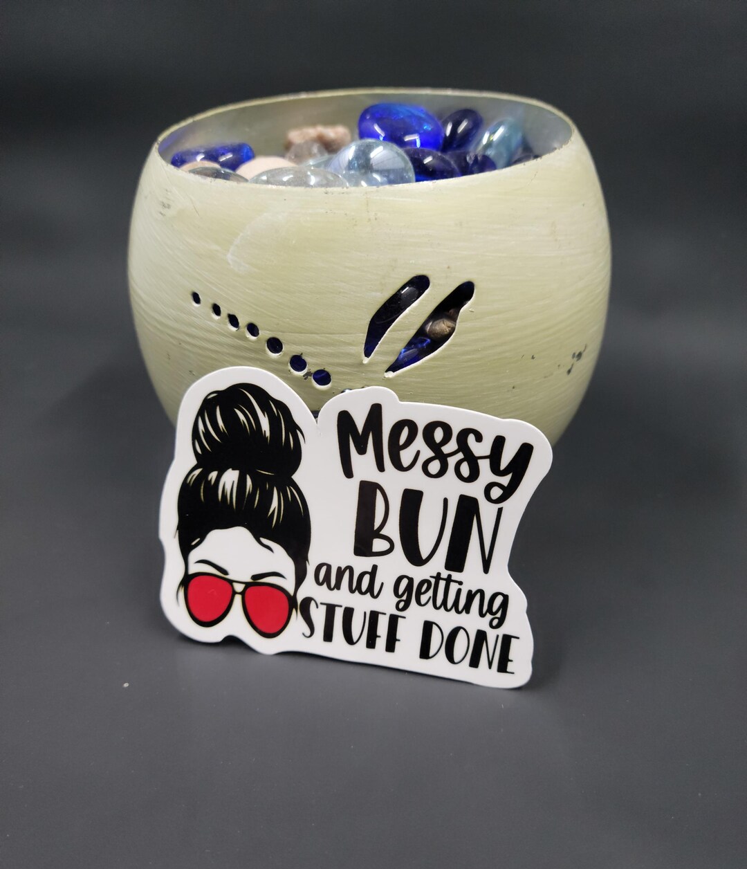 Messy Bun, Getting Stuff Done Sticker - Etsy