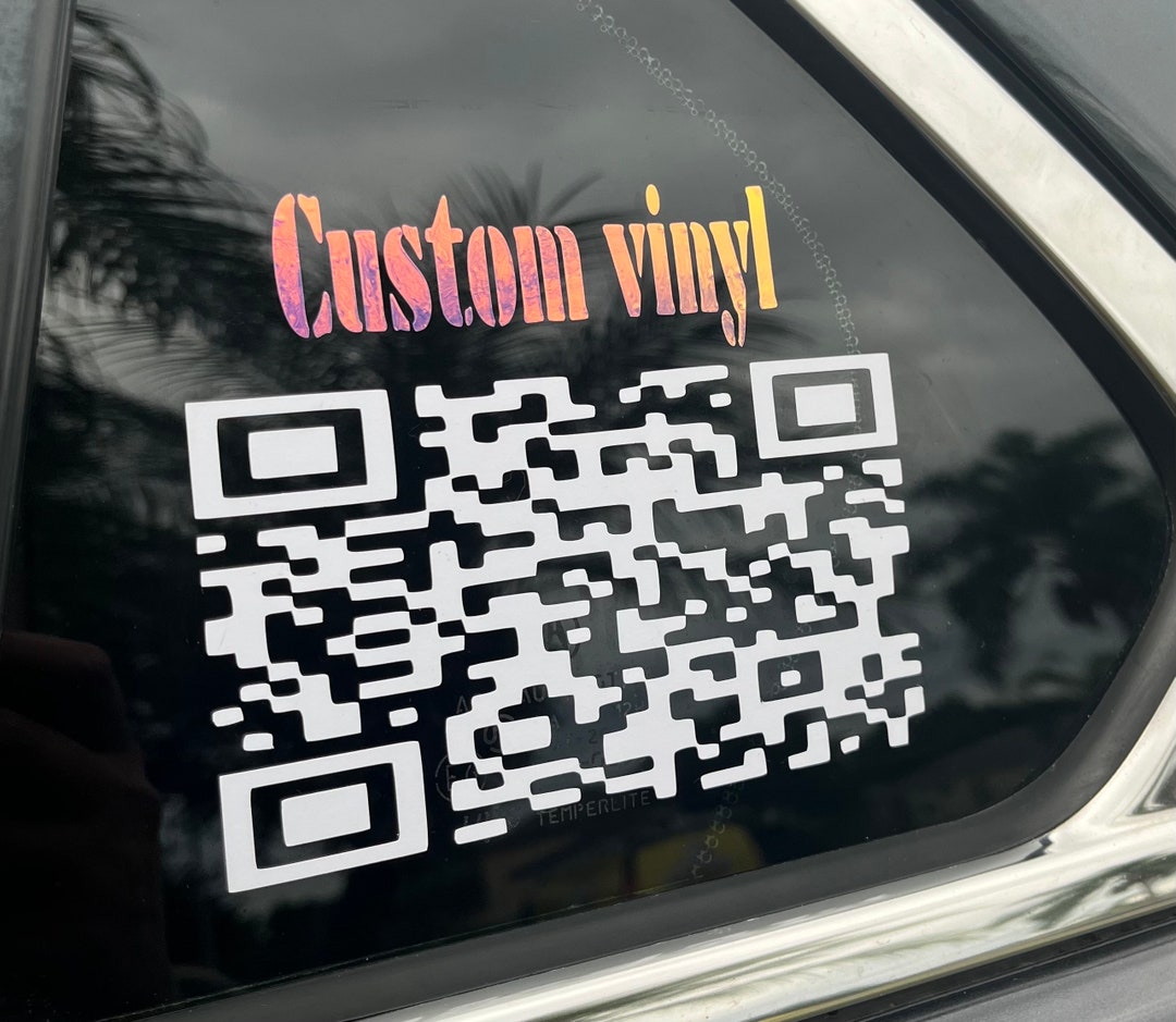 Car Decal, Business Decal, QR Code, Window Decal, QR Code Decal, QR ...