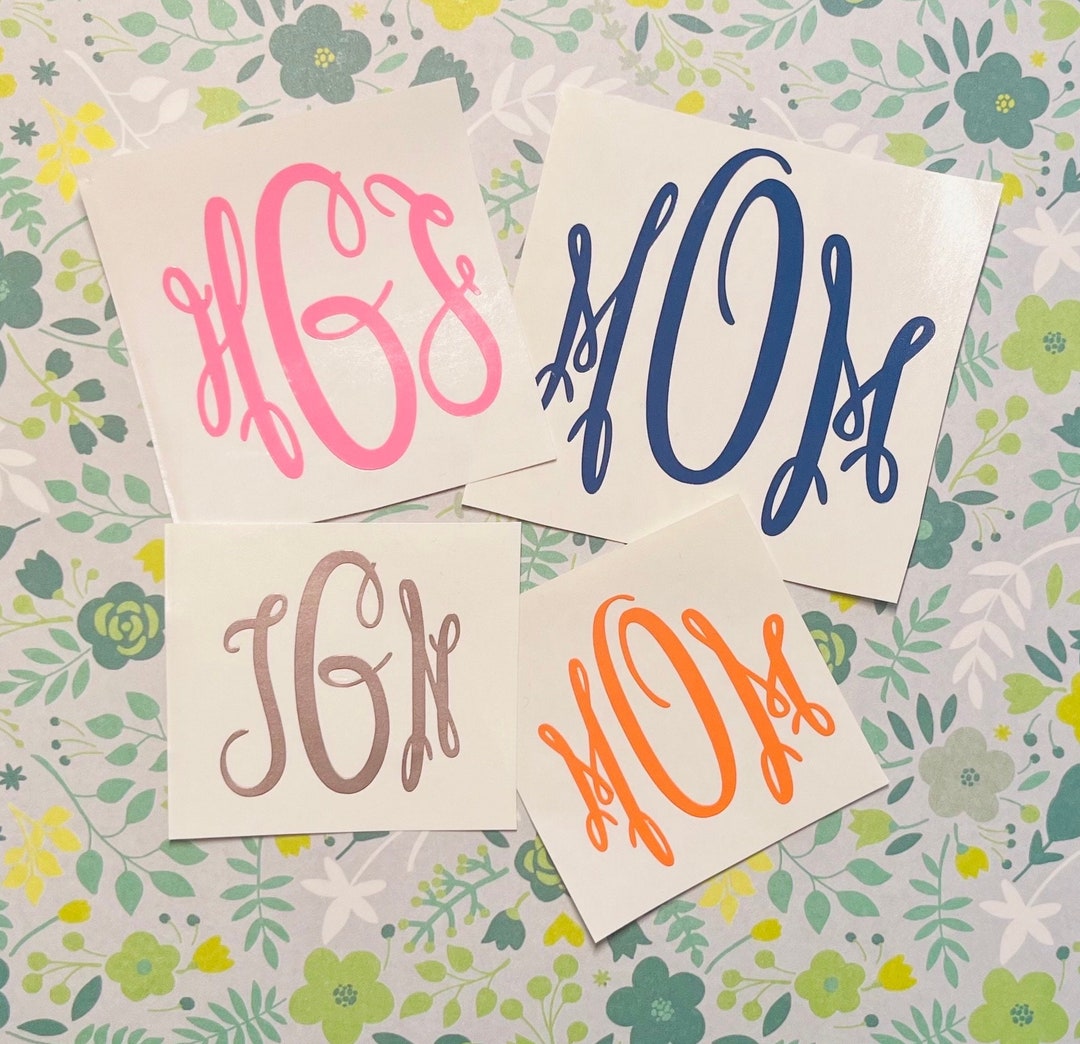 Monogram Decal, Yeti Cooler Decal, Car Monogram, Yeti Decals, Stanley ...