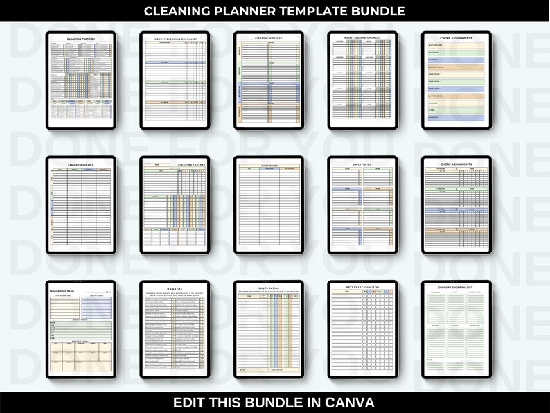 Ultimate Home Cleaning Planner Template Bundle W/master Resell Rights ...