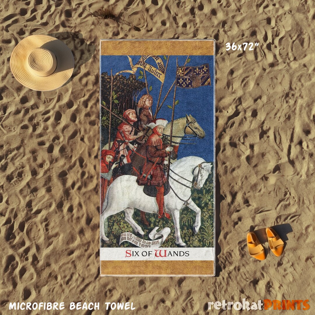 Six of Wands Beach Towel Golden Tarot - Etsy