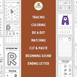 Preschool Pre-k Kindergarten Learning Bundle Printable Activity ...