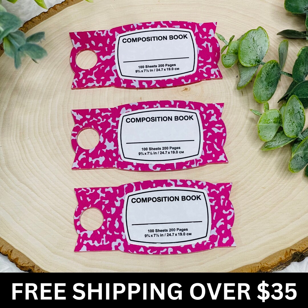 Set of Pink Composition Book Stanley Plate Blank, Bulk Stanley Plate ...