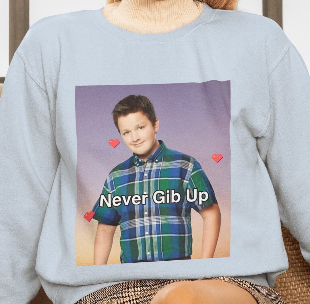 Never Gib Up/ Dank Meme Quote Out of Pocket Humor Sweatshirt Funny Saying Edgy Joke Y2k Trendy ...