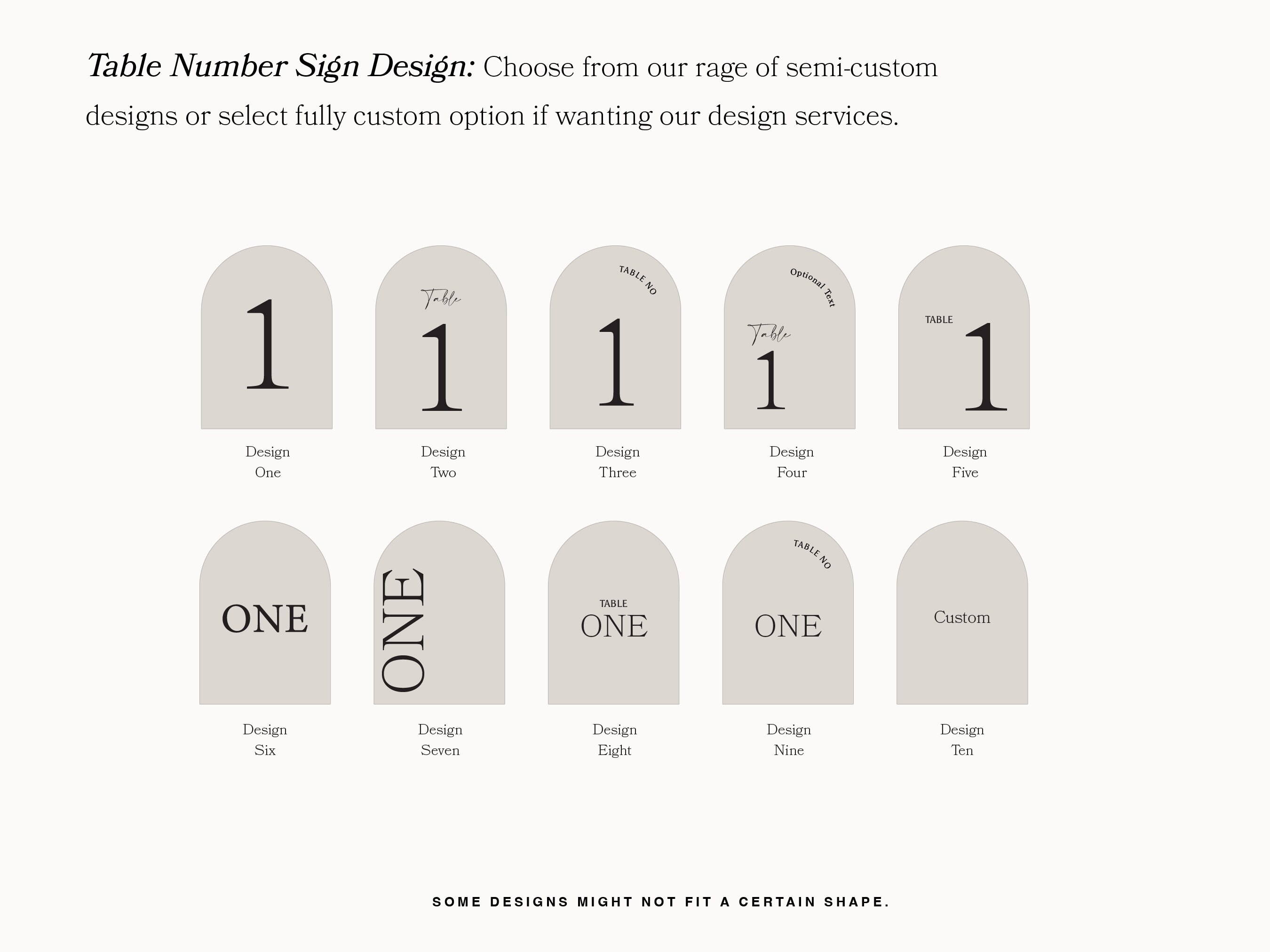 Table Number Sign Personalized Signage Custom Acrylic Table Sign ...