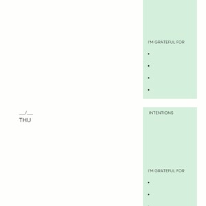 Green Gratefulness Weekly Planner - Digital Download - Instant Download ...