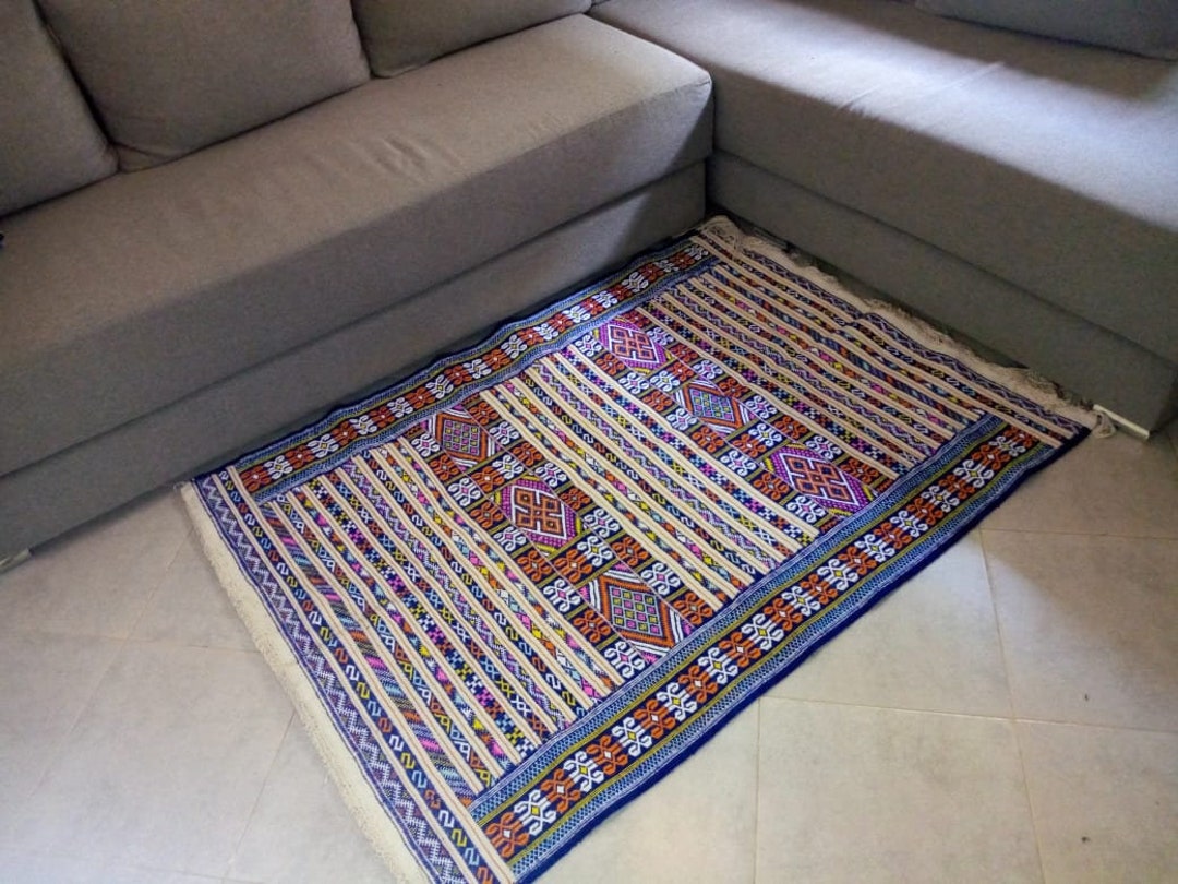 Tribal Berber Carpet -atlas Mountains Designs- Blue - Etsy