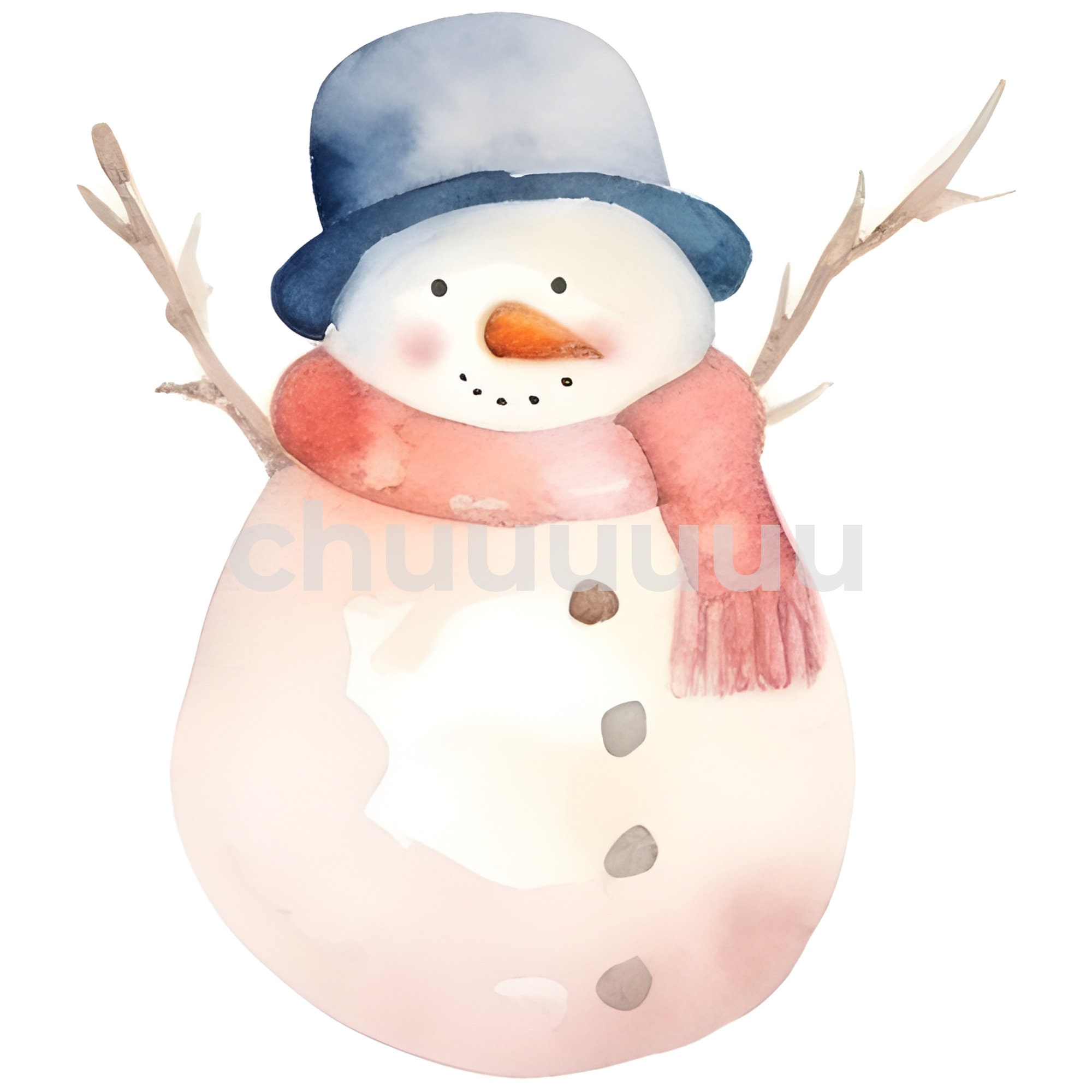 12 Frosty Snowman Clipart for Winter Decorations - Etsy