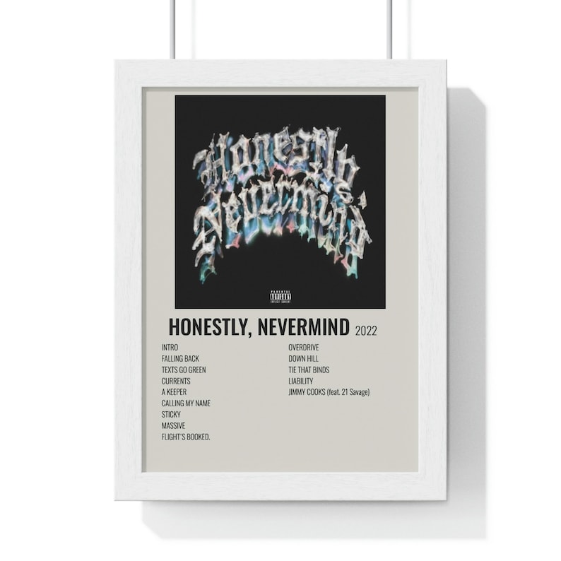 Framed Premium Album Cover Poster honestly Nevermind - Etsy