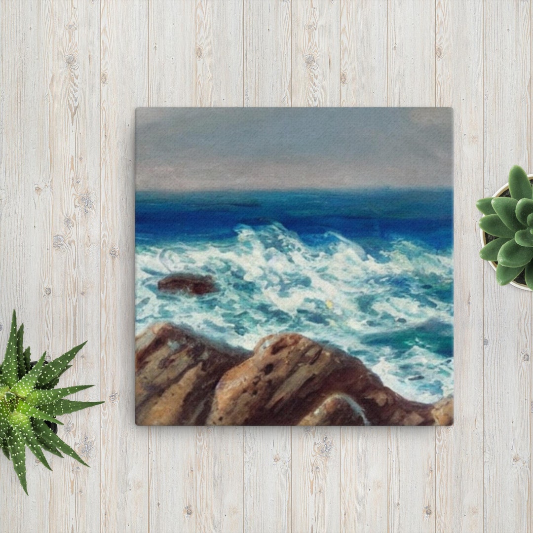 Beautiful Ocean Art Waves Art Beach Art AI Art. - Etsy