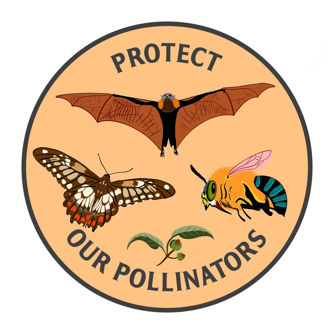 Protect Our Pollinators Vinyl Sticker | Flying Fox, Bee, Butterfly ...