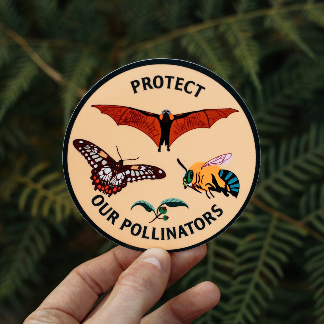 Protect Our Pollinators Vinyl Sticker Flying Fox Sticker Bee Sticker ...