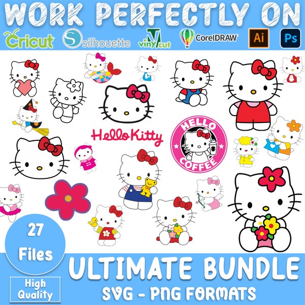 Hello kitty svg - Etsy