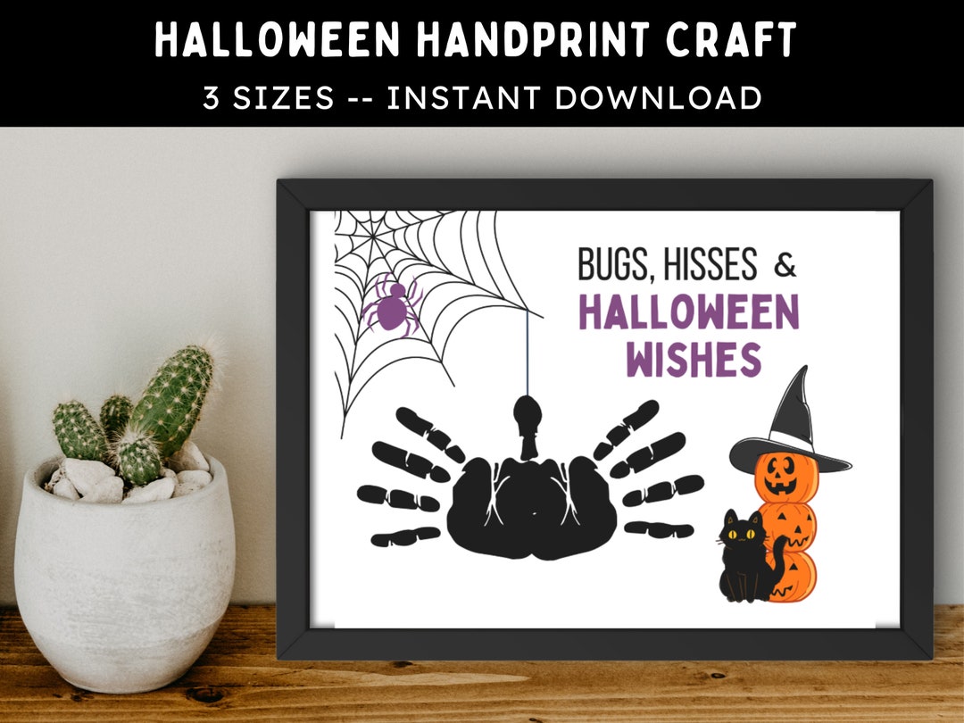 Halloween Handprint Craft -- Printable Spider Activity -- DIY October ...