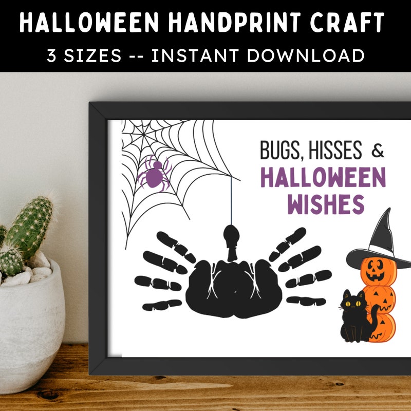 Halloween Handprint Craft - Etsy