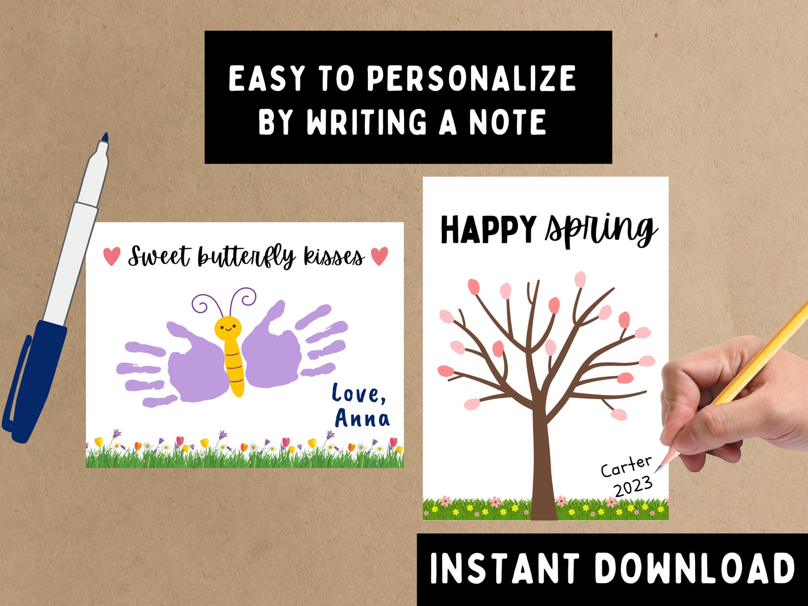 10 Spring Handprint Craft Bundle Printable DIY Spring Craft - Etsy