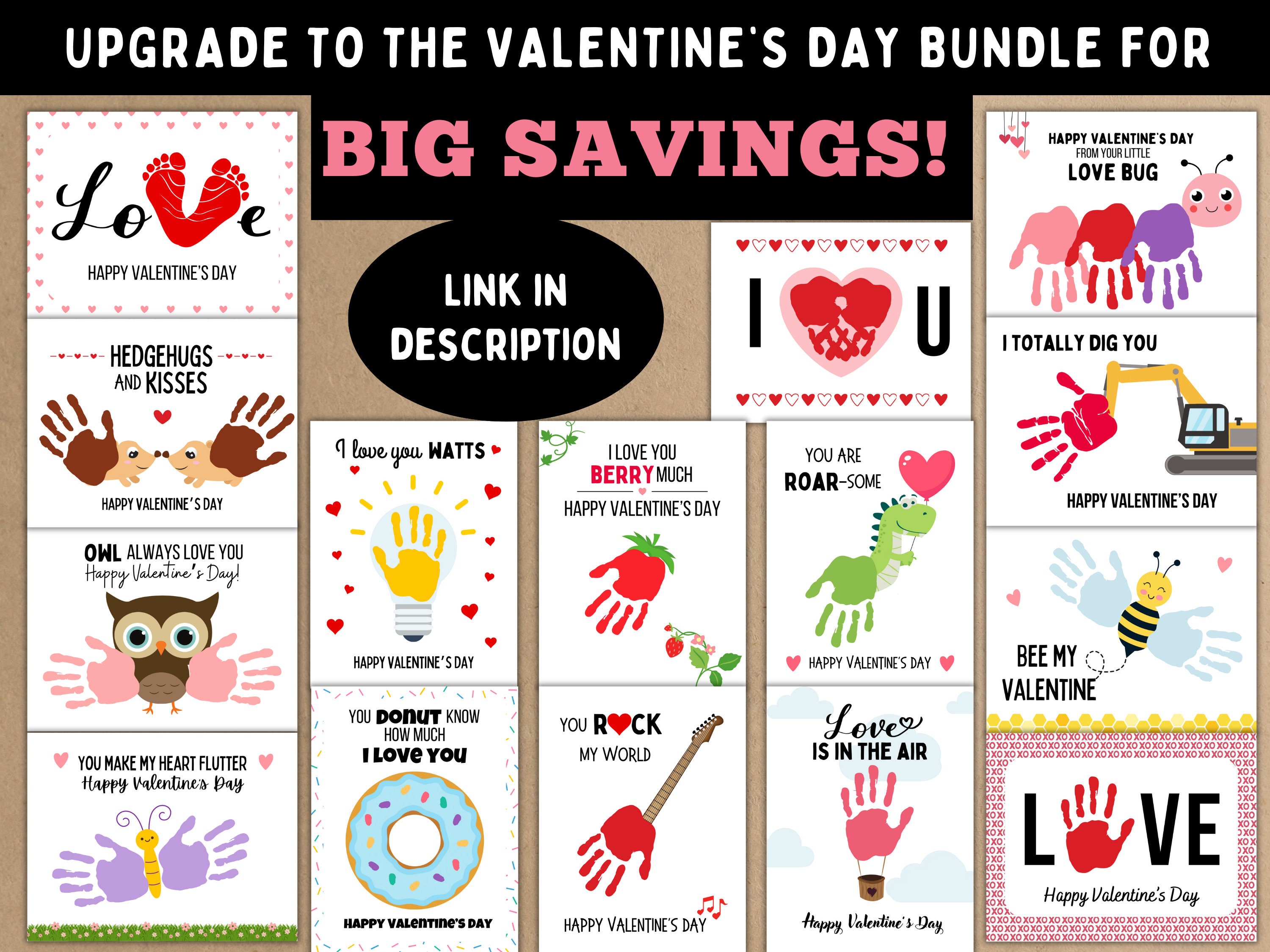 Valentine's Day Hedgehog Handprint Craft Printable DIY Valentine's Day ...
