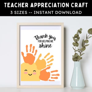 Teacher Appreciation Sun Handprint Craft -- Say Thank You With ...