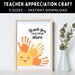 Teacher Appreciation Sun Handprint Craft Printable DIY Craft Activities ...