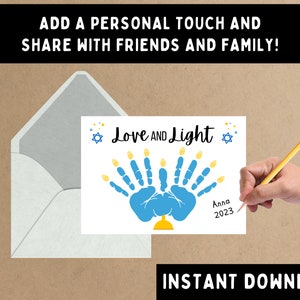Menorah Handprint Craft -- Printable Hanukkah Handprint Activity -- DIY ...