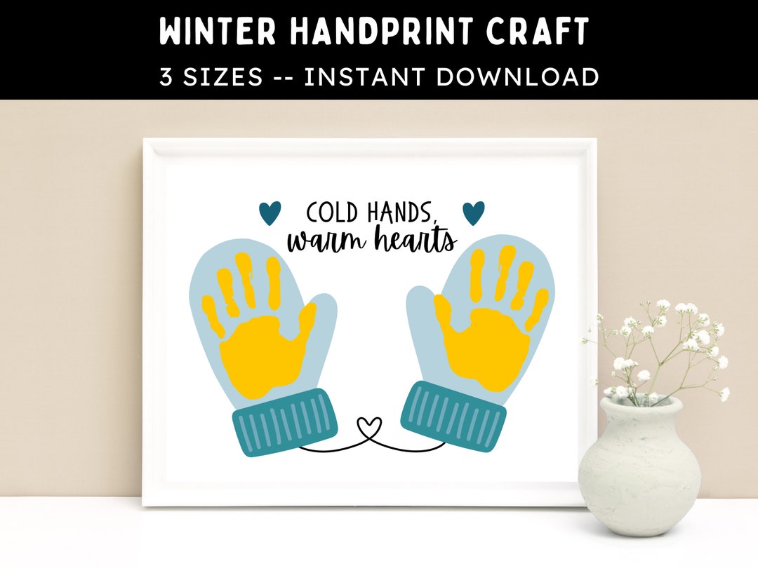 Mittens Handprint Craft -- Printable Winter Activity for Kids, Toddlers ...
