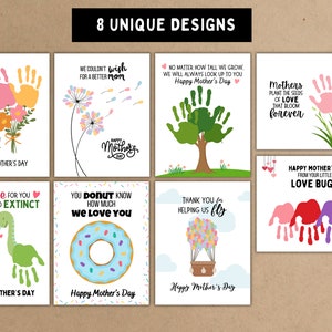 Multiple Children Mother's Day Handprint and Fingerprint Craft Bundle ...